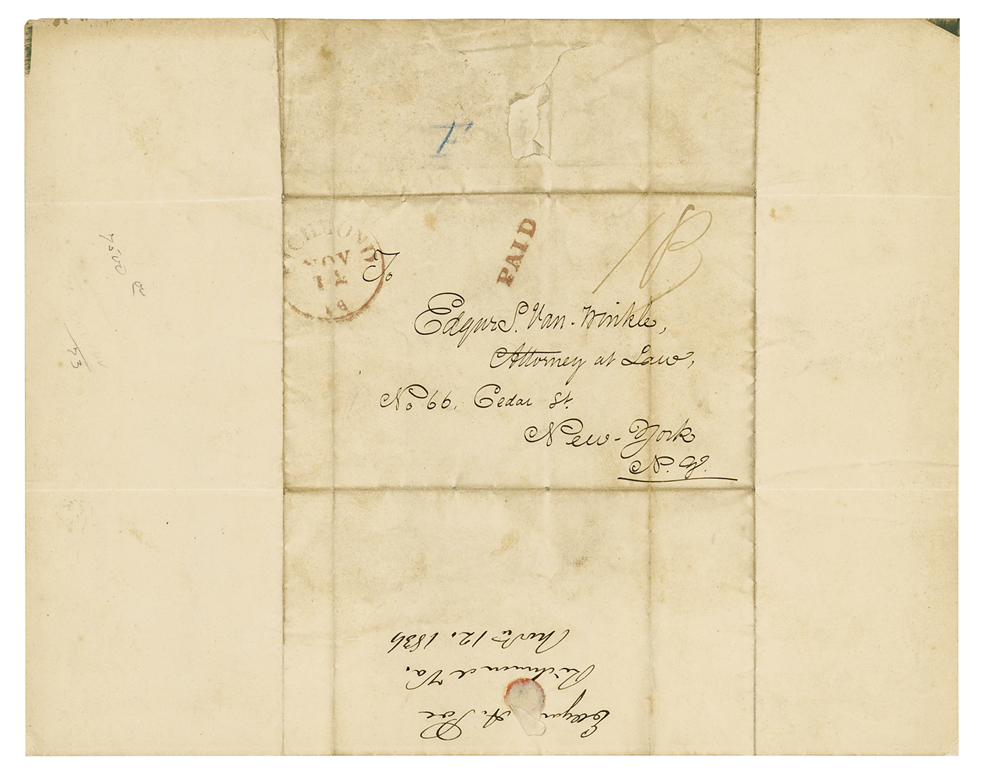 Edgar Allan Poe Autograph Letter Signed | RR Auction