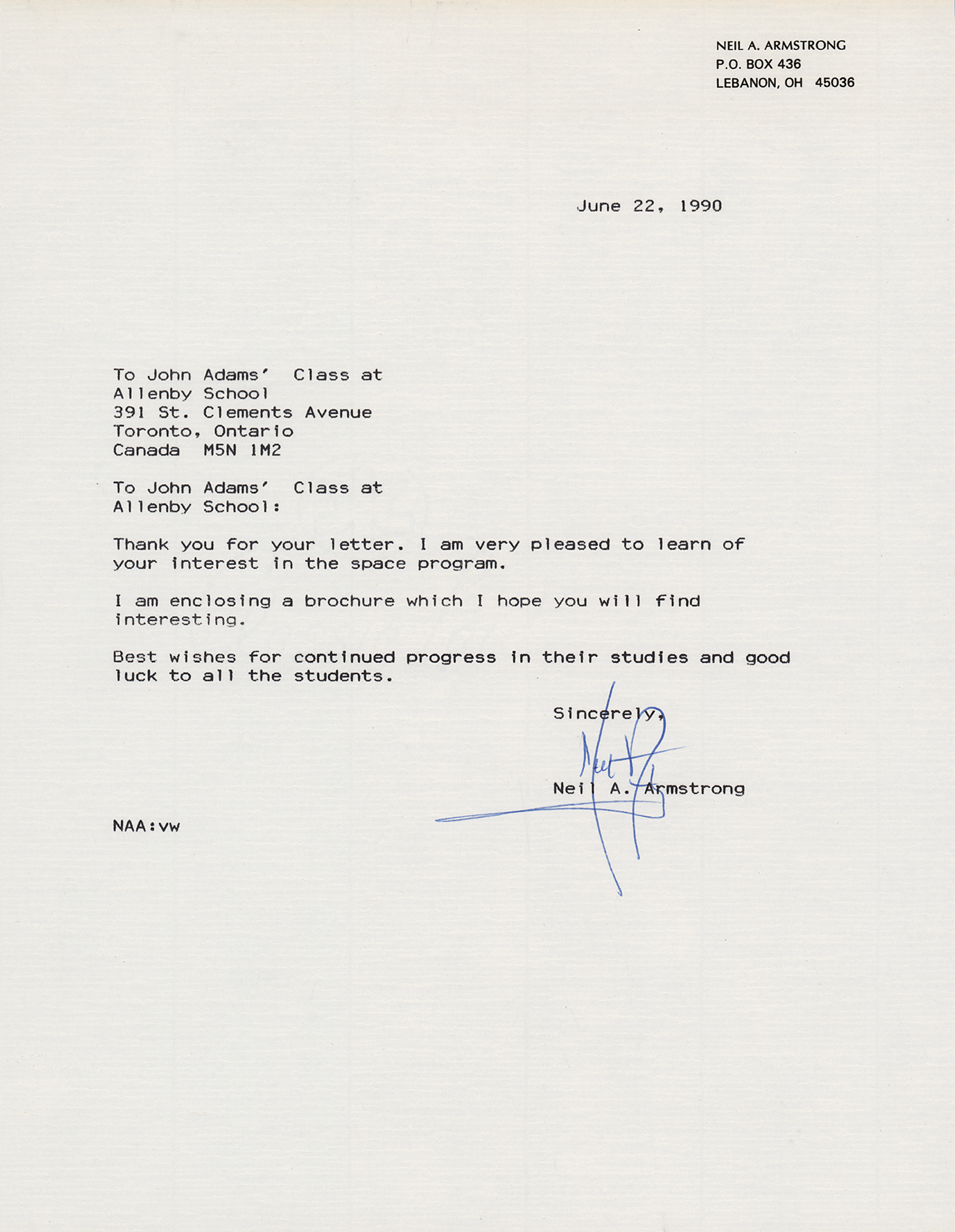 Neil Armstrong Typed Letter Signed | RR Auction