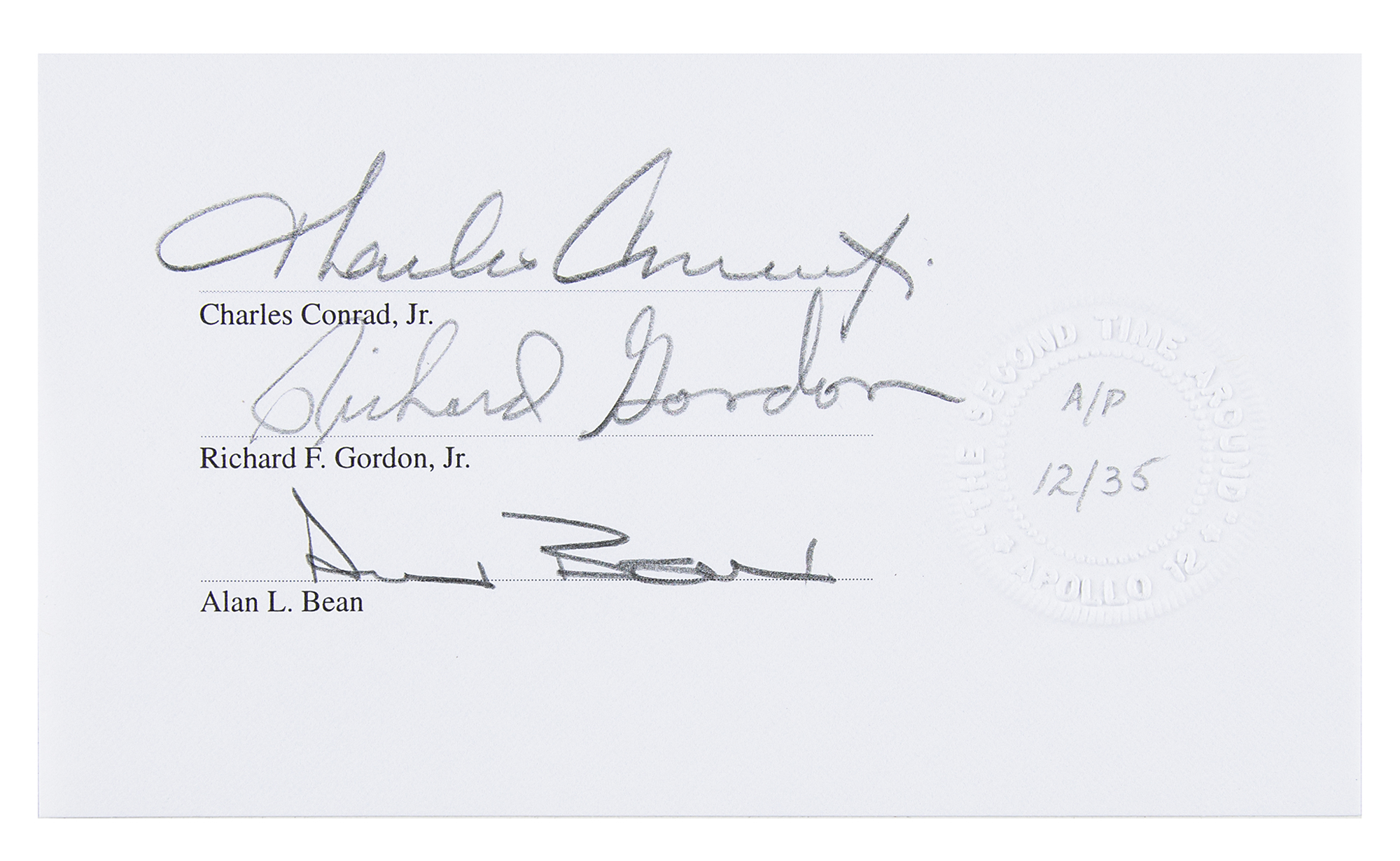 Apollo 12 Signatures and Artist Proof Lithograph | RR Auction