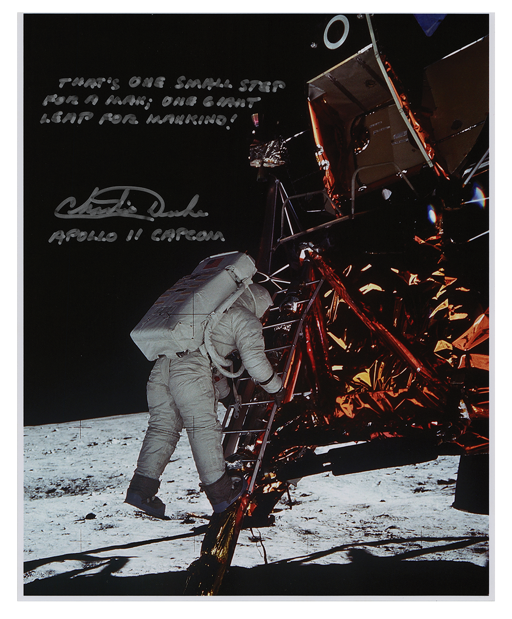 Charlie Duke Signed Photograph | RR Auction