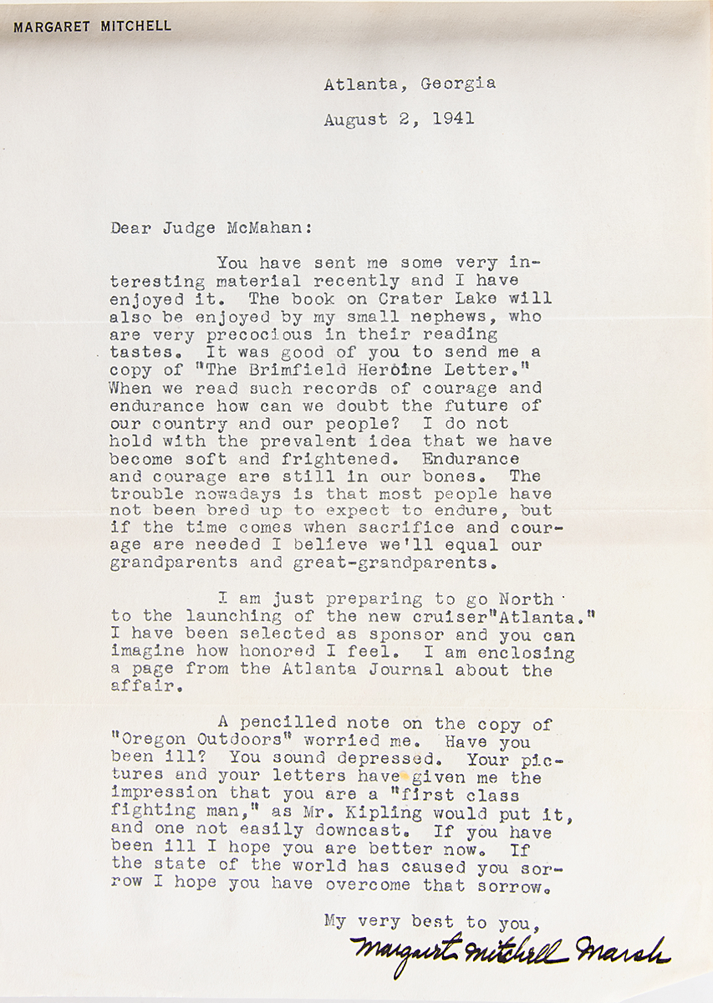 Margaret Mitchell Archive of (7) Typed Letters Signed | RR Auction
