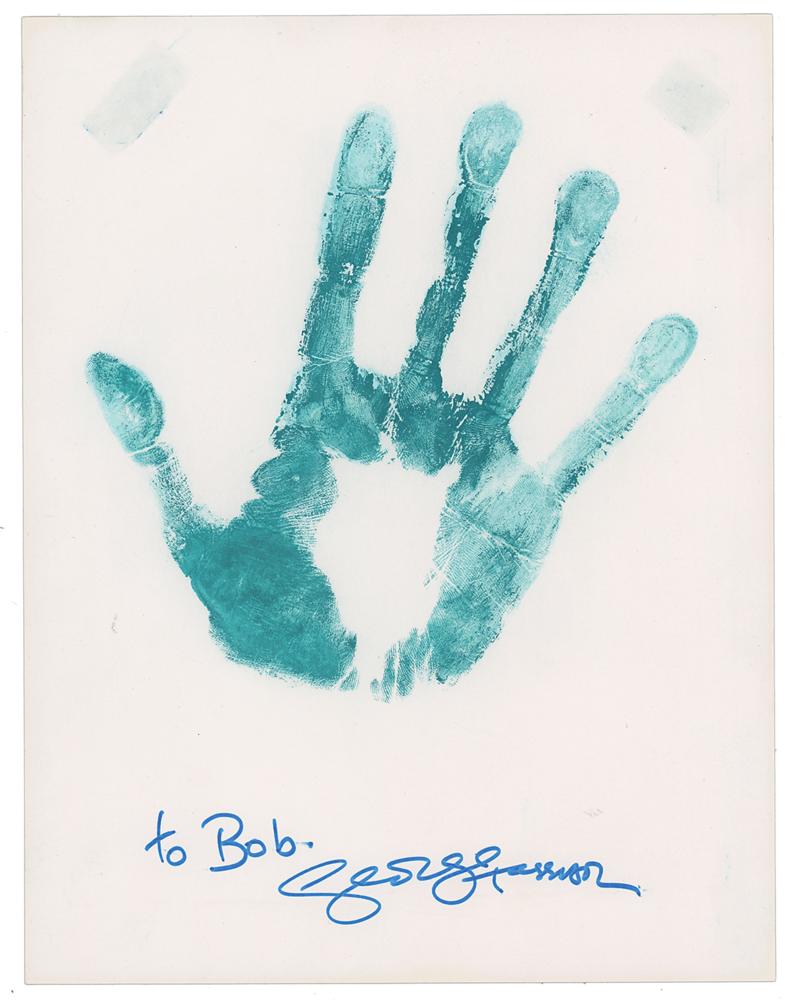 Beatles: George Harrison Signed Hand Print | RR Auction