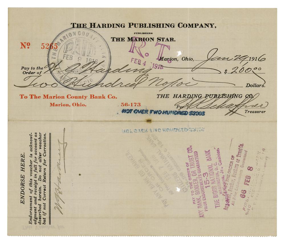 Warren G. Harding Document Signed | RR Auction