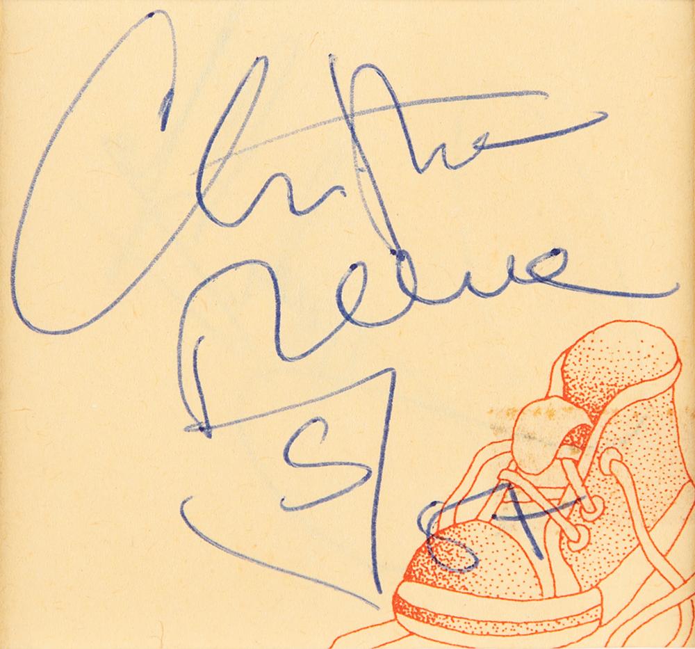 Christopher Reeve Signature with Superman Shield Sketch | RR Auction