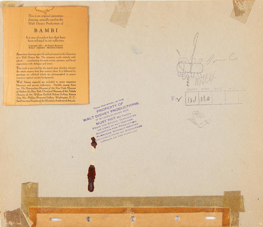 Thumper production cel and master background set-up from Bambi | RR