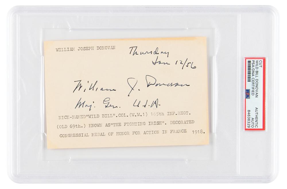 William J. 'Wild Bill' Donovan Signature | RR Auction