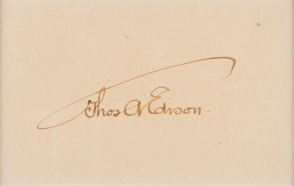 Thomas Edison Signature | RR Auction