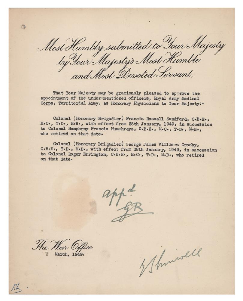 King George VI Document Signed | RR Auction