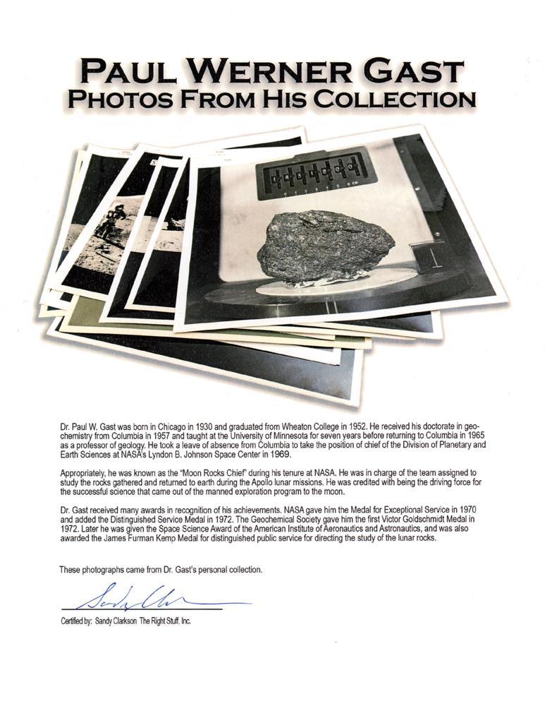 Paul W. Gast (2) Lunar Surface NASA Photographs | RR Auction