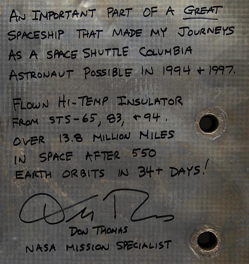 Space Shuttle Columbia Multi-Mission Flown Insulation Sheet | RR