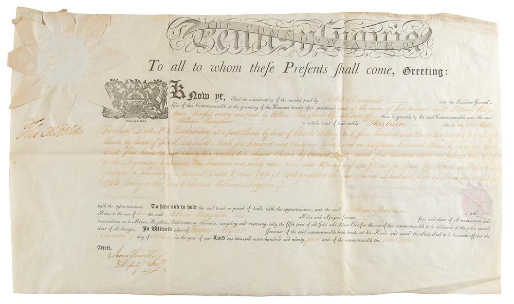 Thomas Mifflin Document Signed | RR Auction