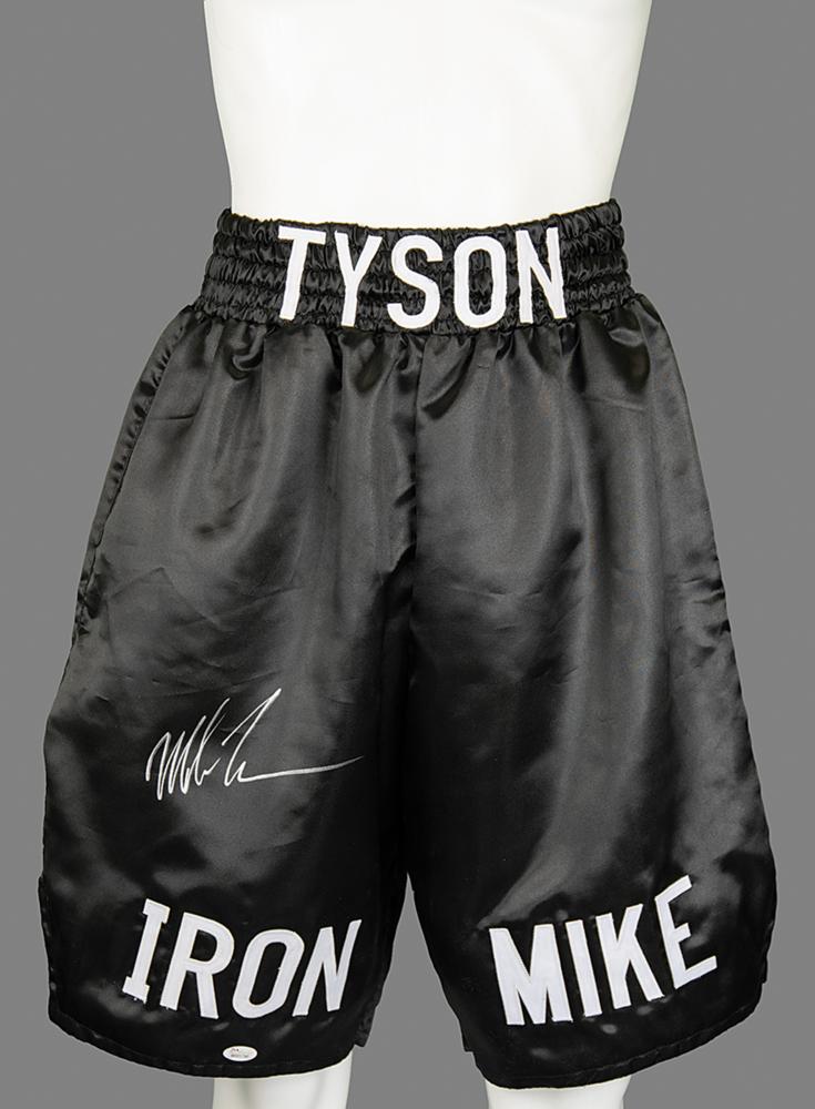Mike Tyson Signed Boxing Trunks | RR Auction