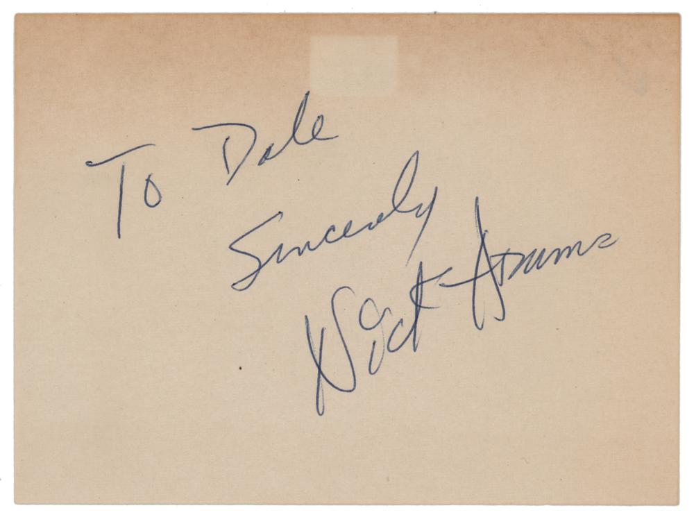 Nick Adams Signature | RR Auction