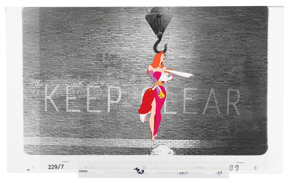 Roger and Jessica Rabbit production cel from Who Framed Roger Rabbit