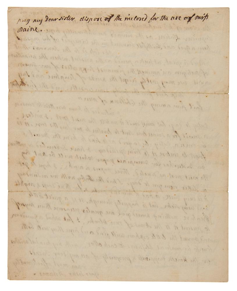 Abigail Adams Autograph Letter Signed as First Lady on French