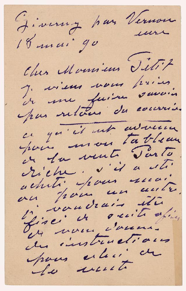 Claude Monet Autograph Letter Signed on Art Sale | RR Auction