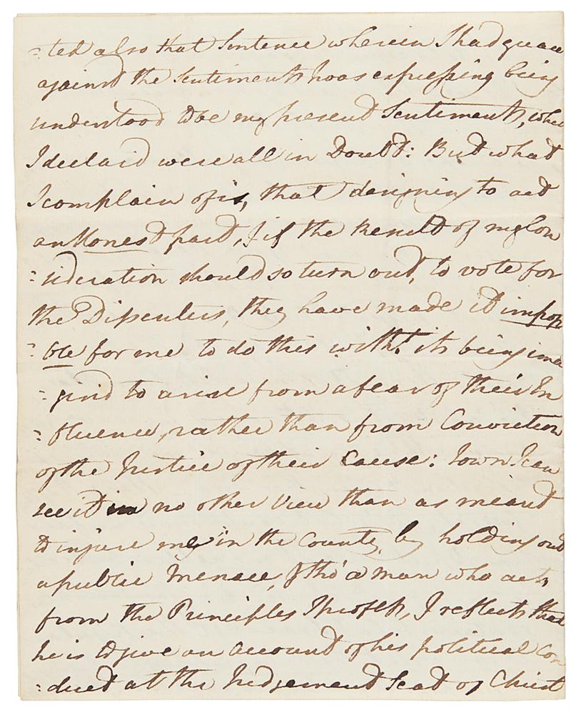 William Wilberforce Autograph Letter Signed on Politics and Abolition:
