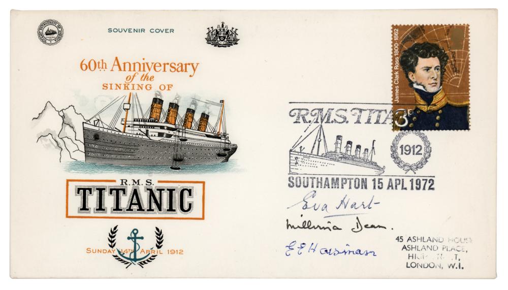 Titanic: Millvina Dean, Eva Hart, and Edith Haisman Signed Limited