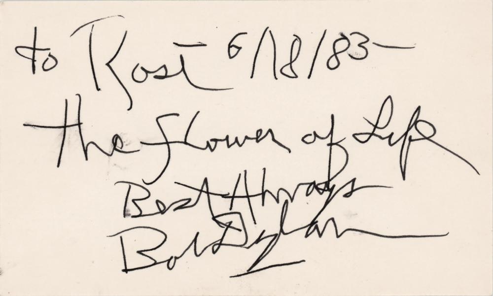 Bob Dylan Signature | RR Auction