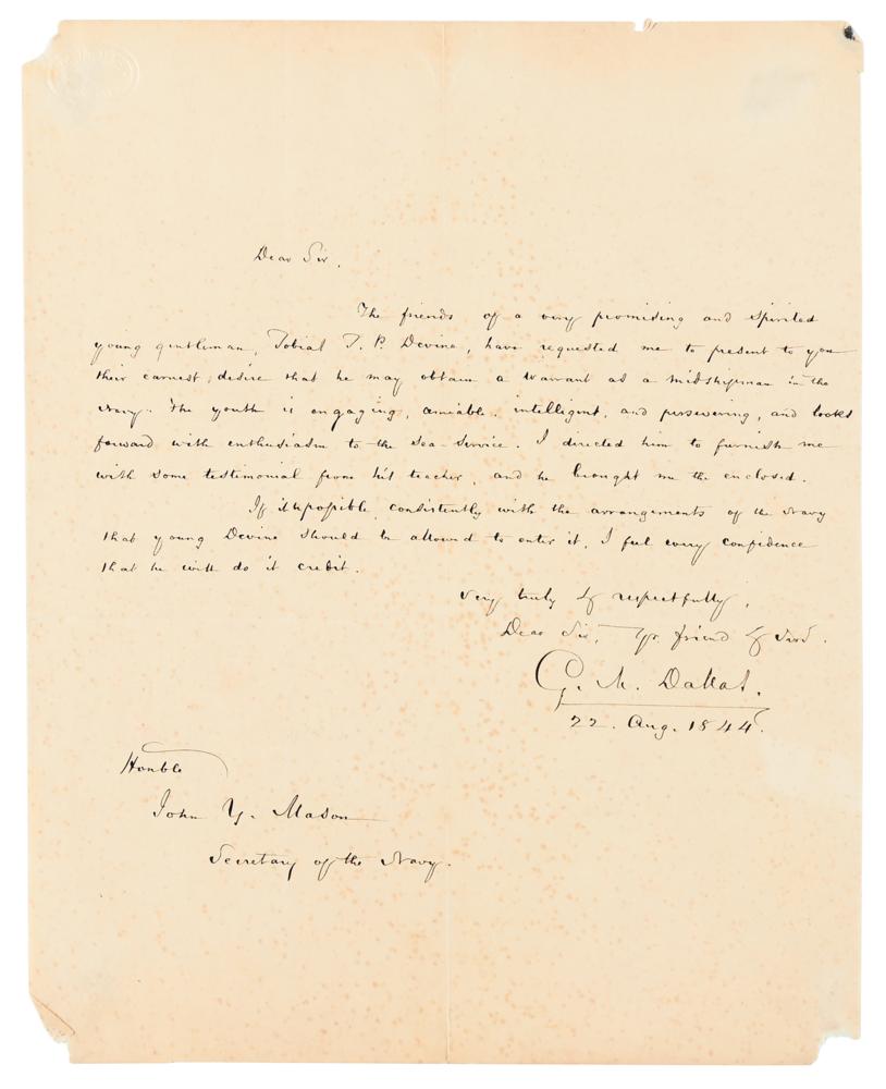 George M. Dallas Autograph Letter Signed | RR Auction