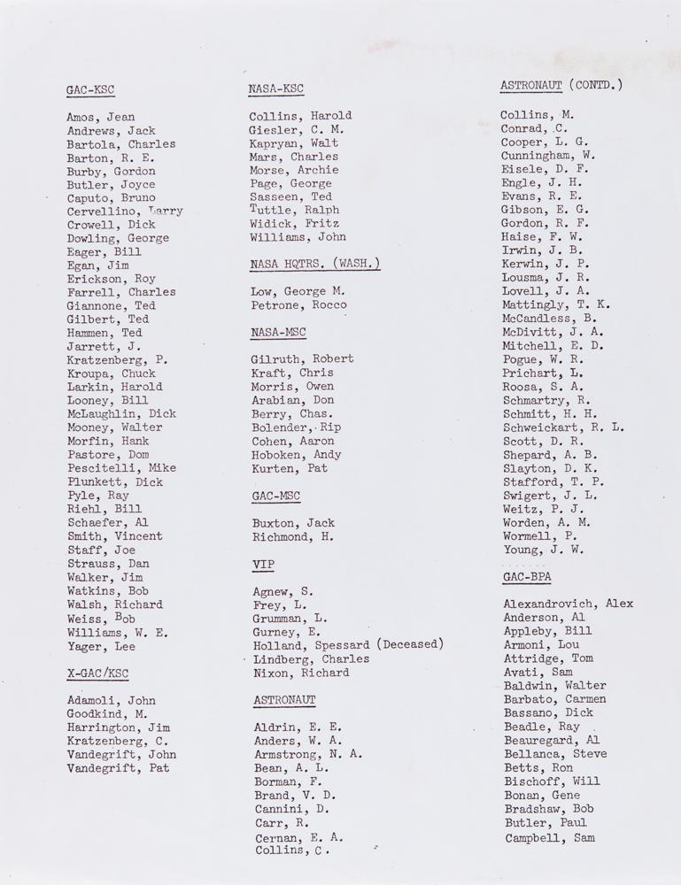 Apollo Lunar Module Print with (300+) Signatures, Including All (12)