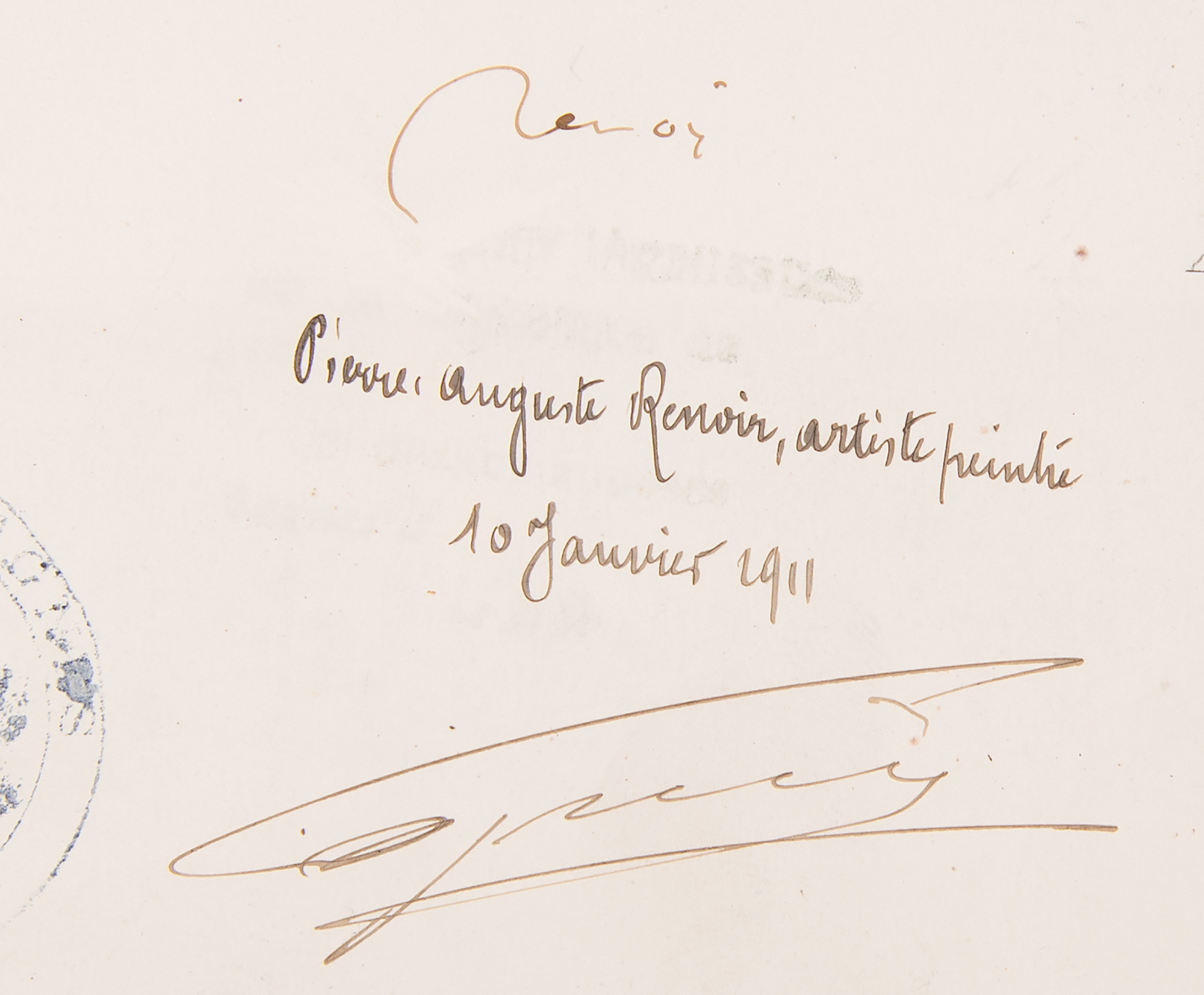 Pierre-Auguste Renoir Signed Photograph | RR Auction