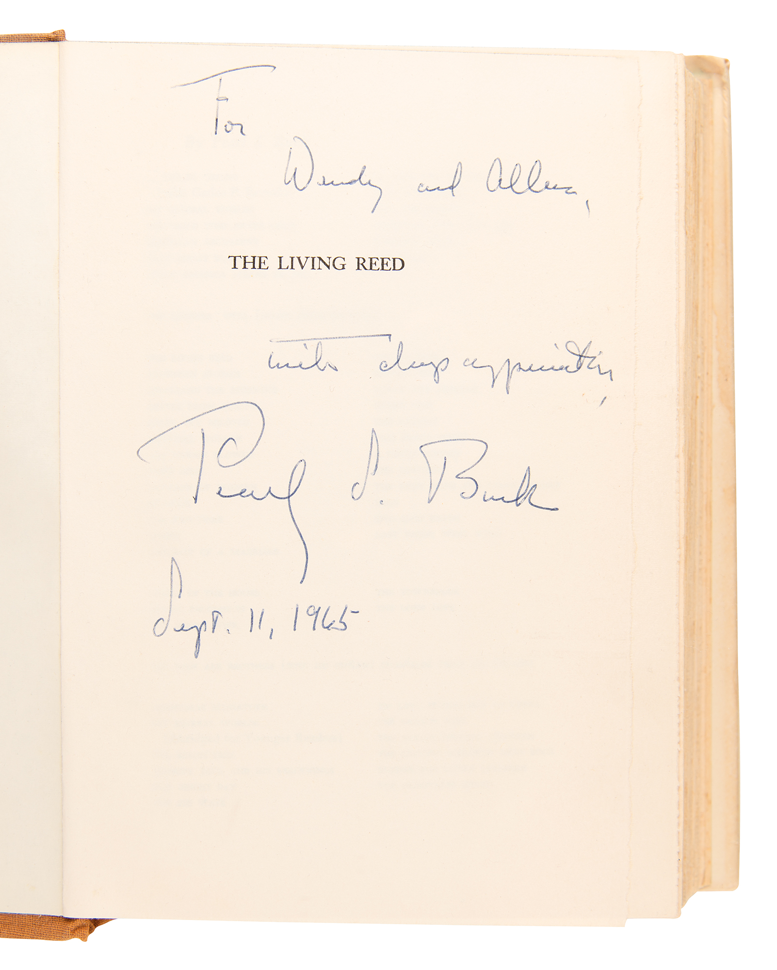 Pearl S. Buck Hand-Corrected and Signed Typed Draft for The Living