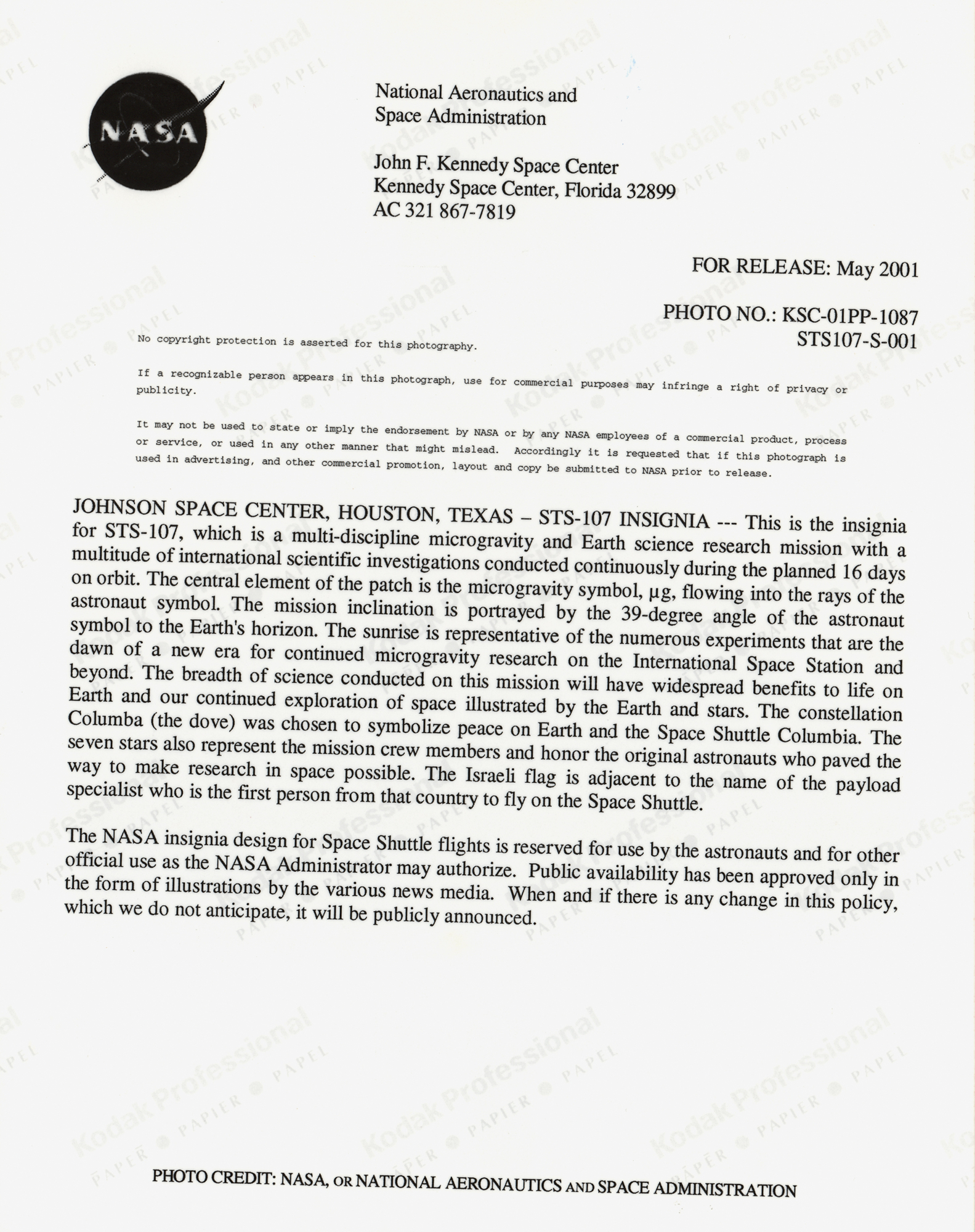 STS-107 Space Shuttle Columbia Crew-Signed Photograph | RR Auction