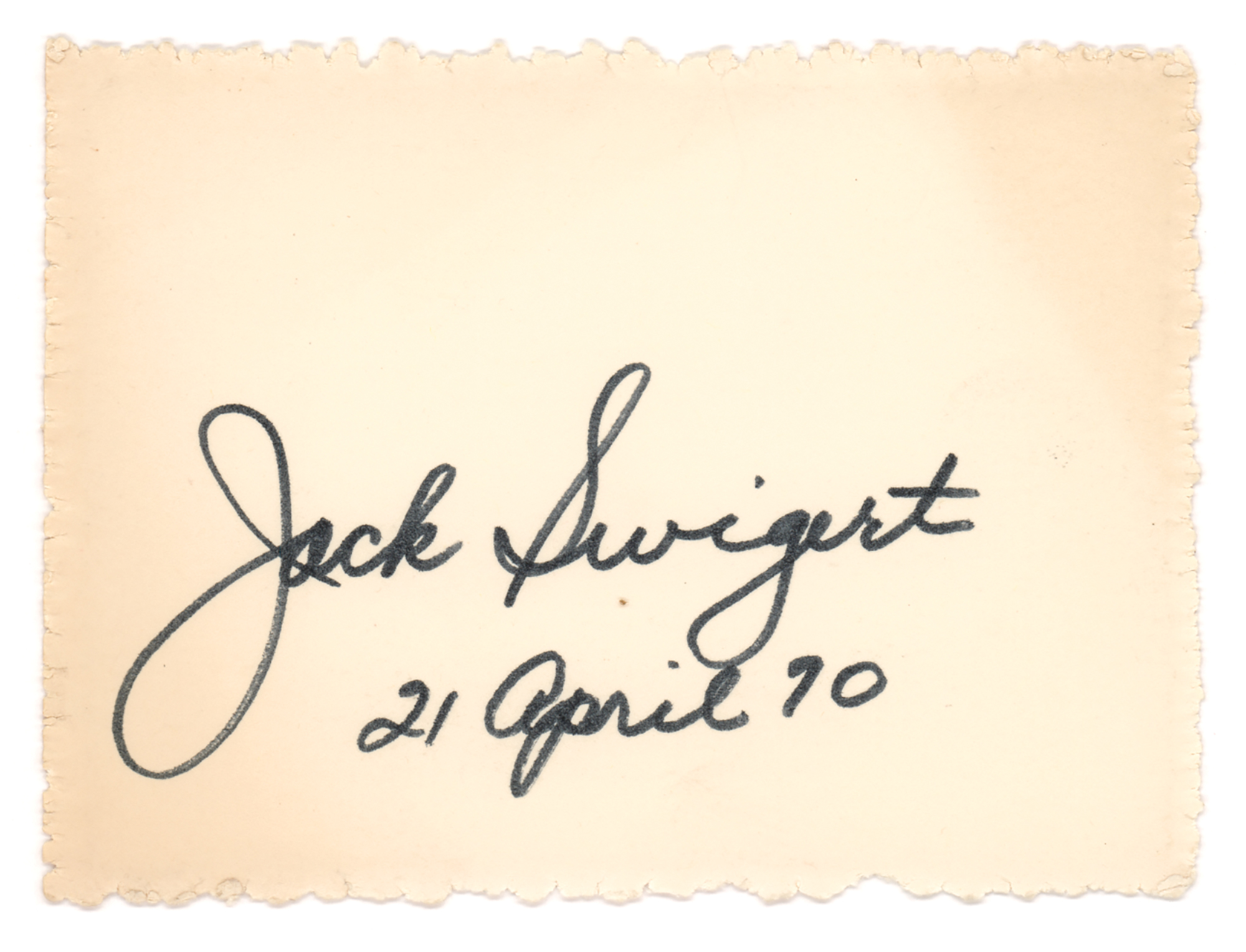 Jack Swigert Signature | RR Auction