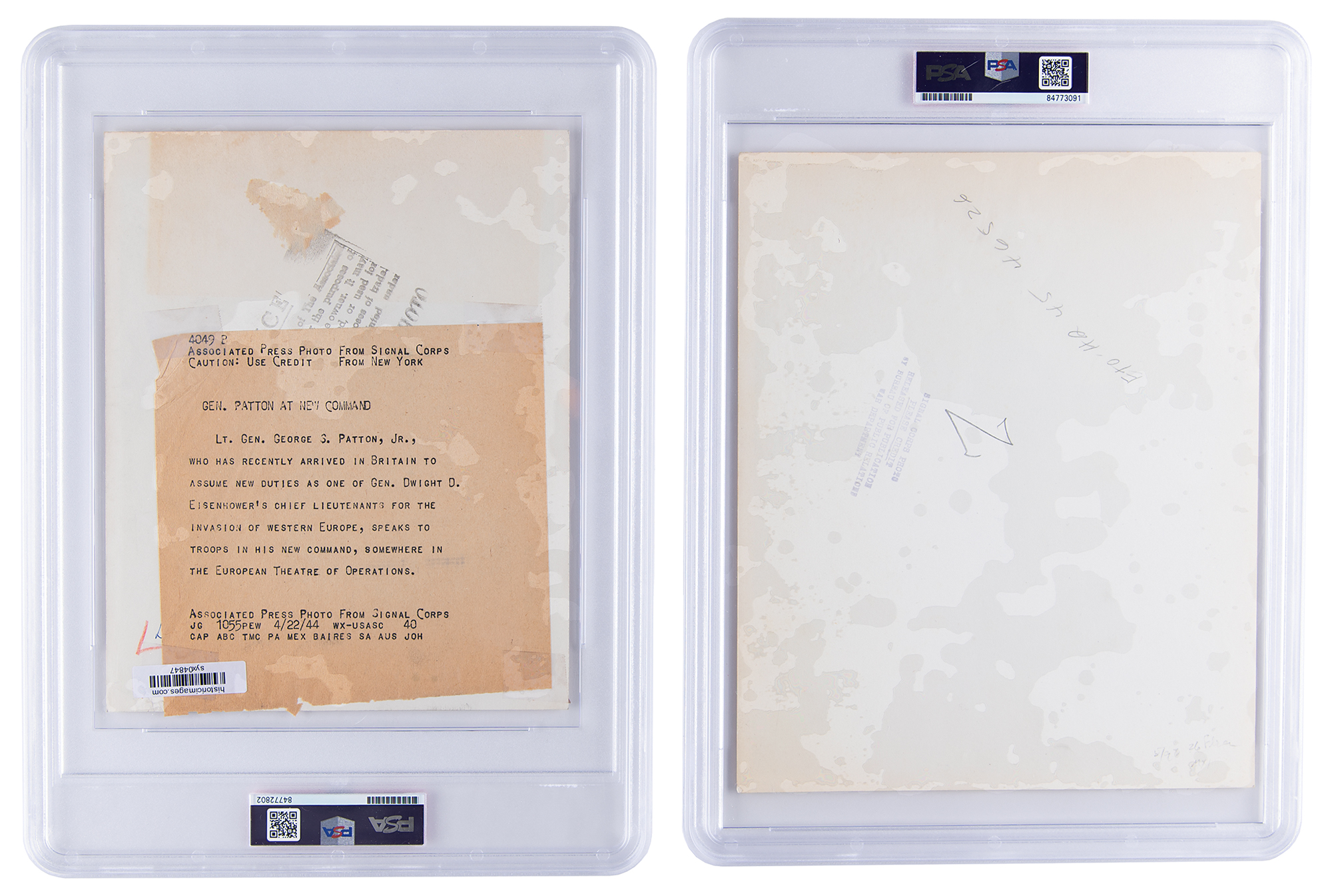 George S. Patton (2) Original 'Type I' Photographs | RR