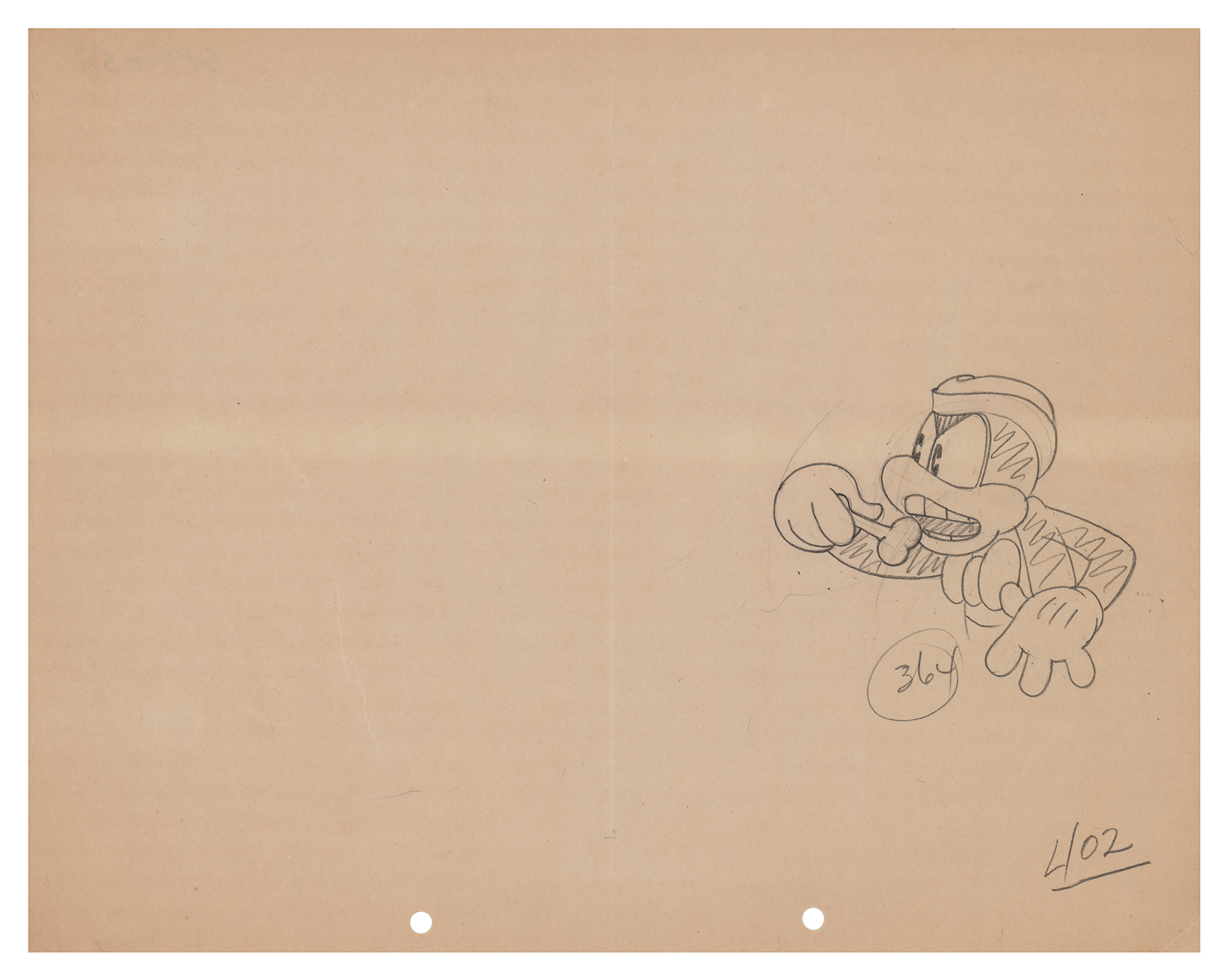 Flip the Frog production drawing by Ub Iwerks from Spooks | RR Auction