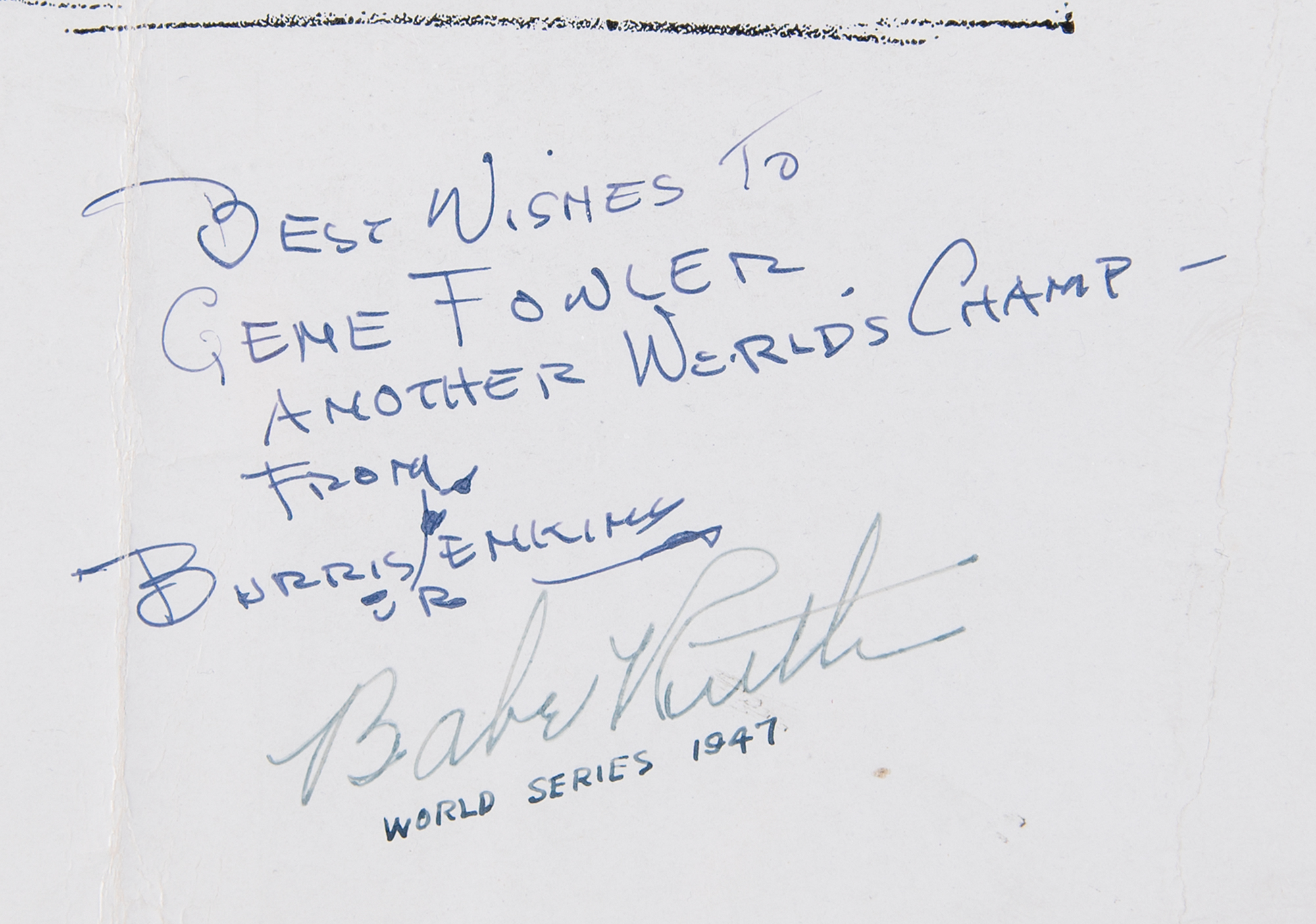 Babe Ruth Signed 'Babe Ruth Day' Print, with Christy Walsh and