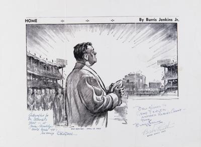 Babe Ruth Signed 'Babe Ruth Day' Print, with Christy Walsh and