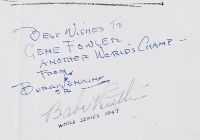 Babe Ruth Signed 'Babe Ruth Day' Print, with Christy Walsh and