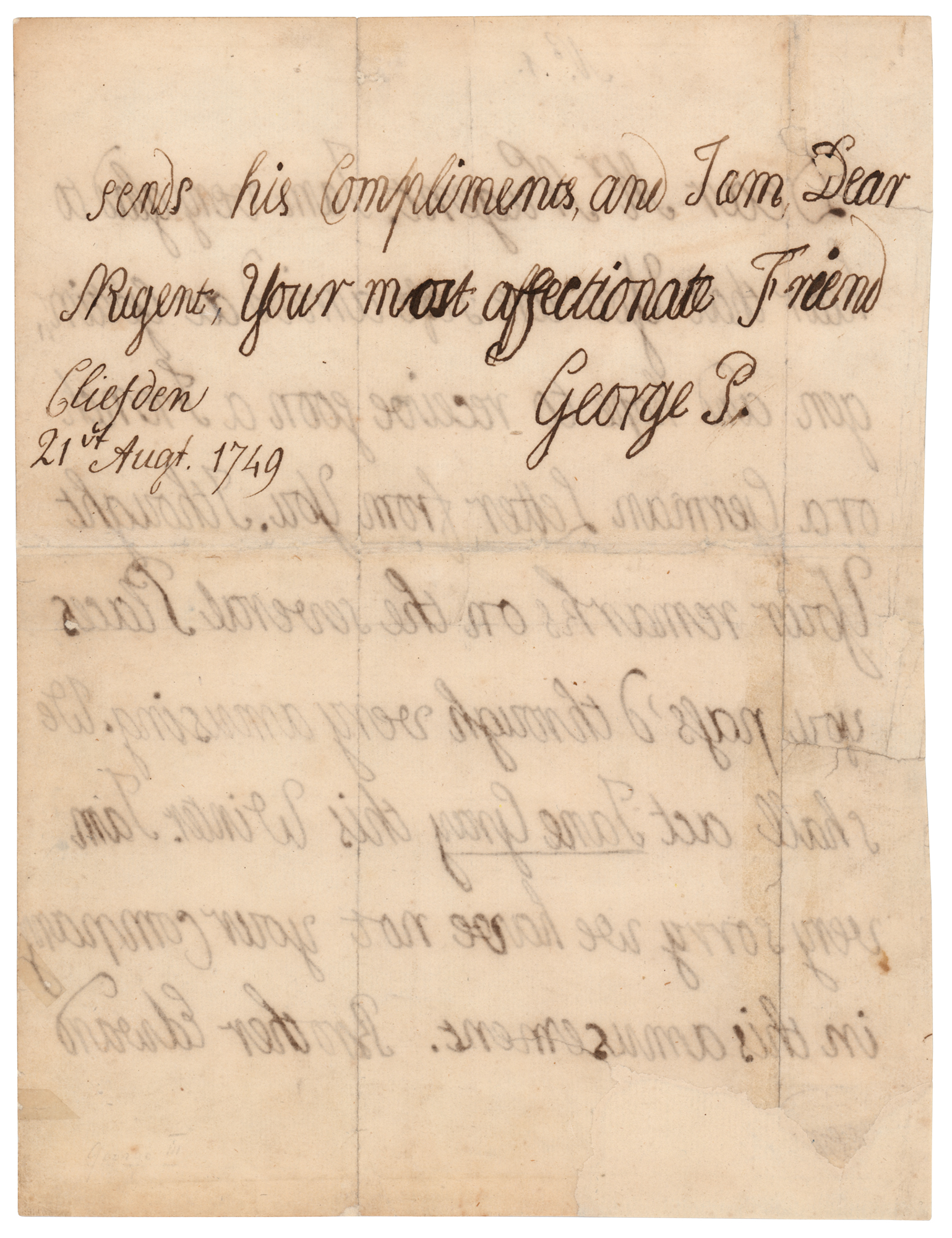 King George III Autograph Letter Signed on "Jane Gray" | RR