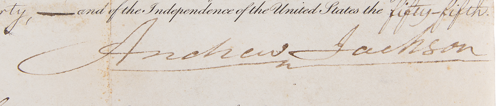 Andrew Jackson Document Signed as President | RR Auction