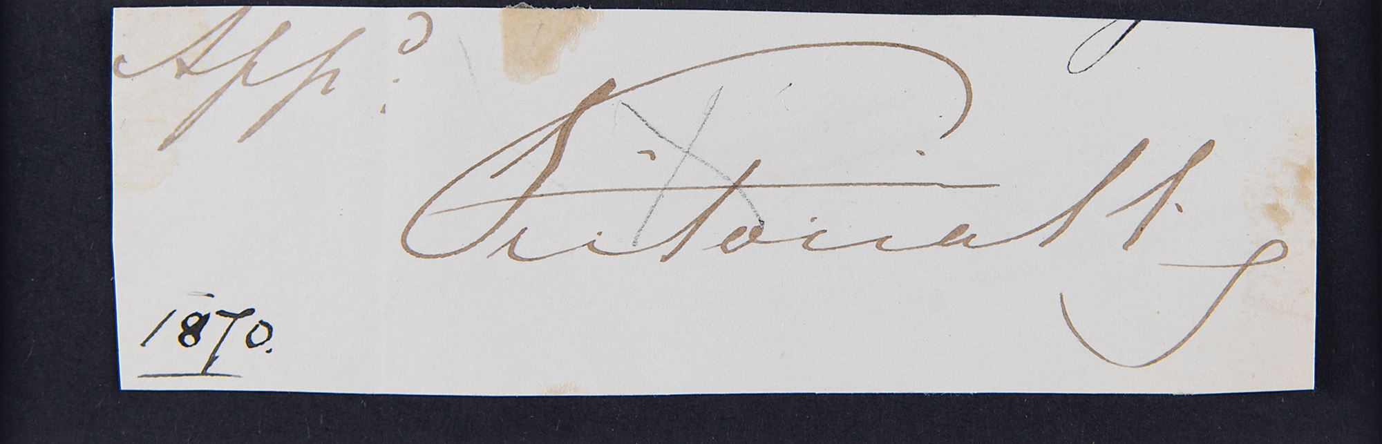 Queen Victoria Signature | RR Auction