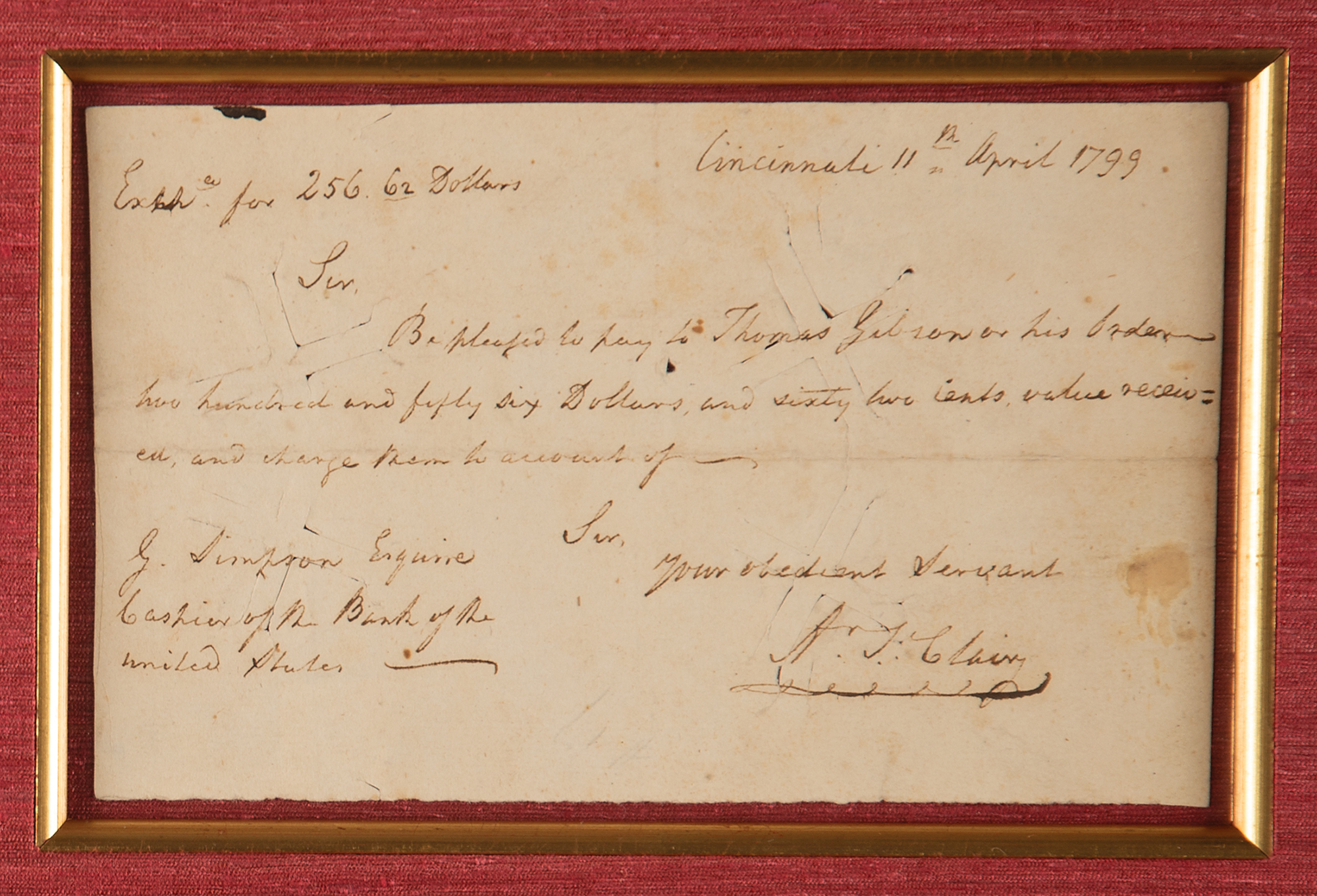 Arthur St. Clair Autograph Document Signed | RR Auction