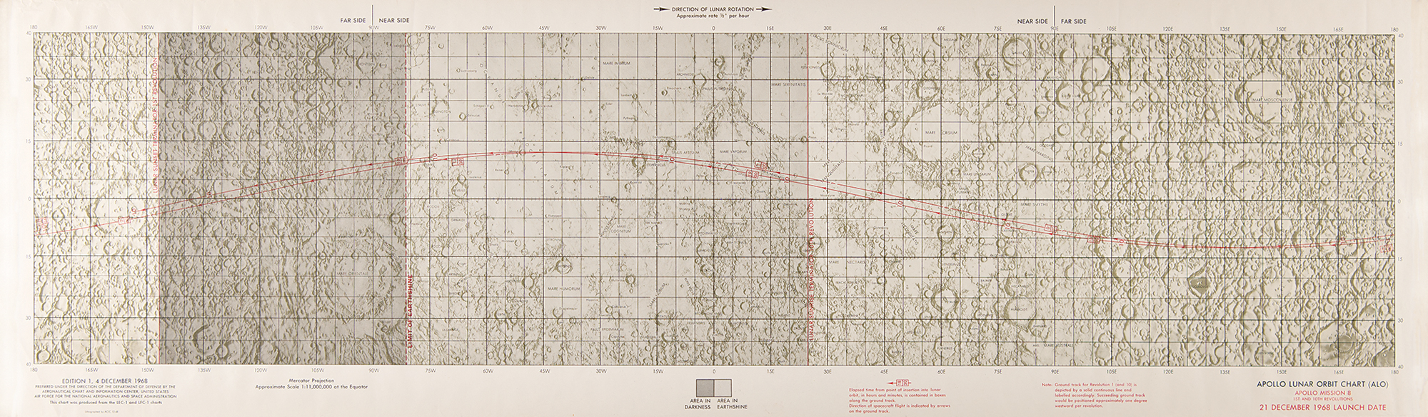 Apollo 8 Lunar Orbit Chart | RR Auction