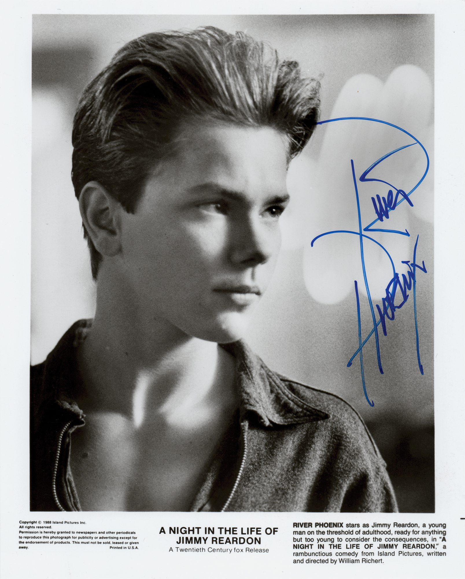 River Phoenix Signed Photograph | RR Auction
