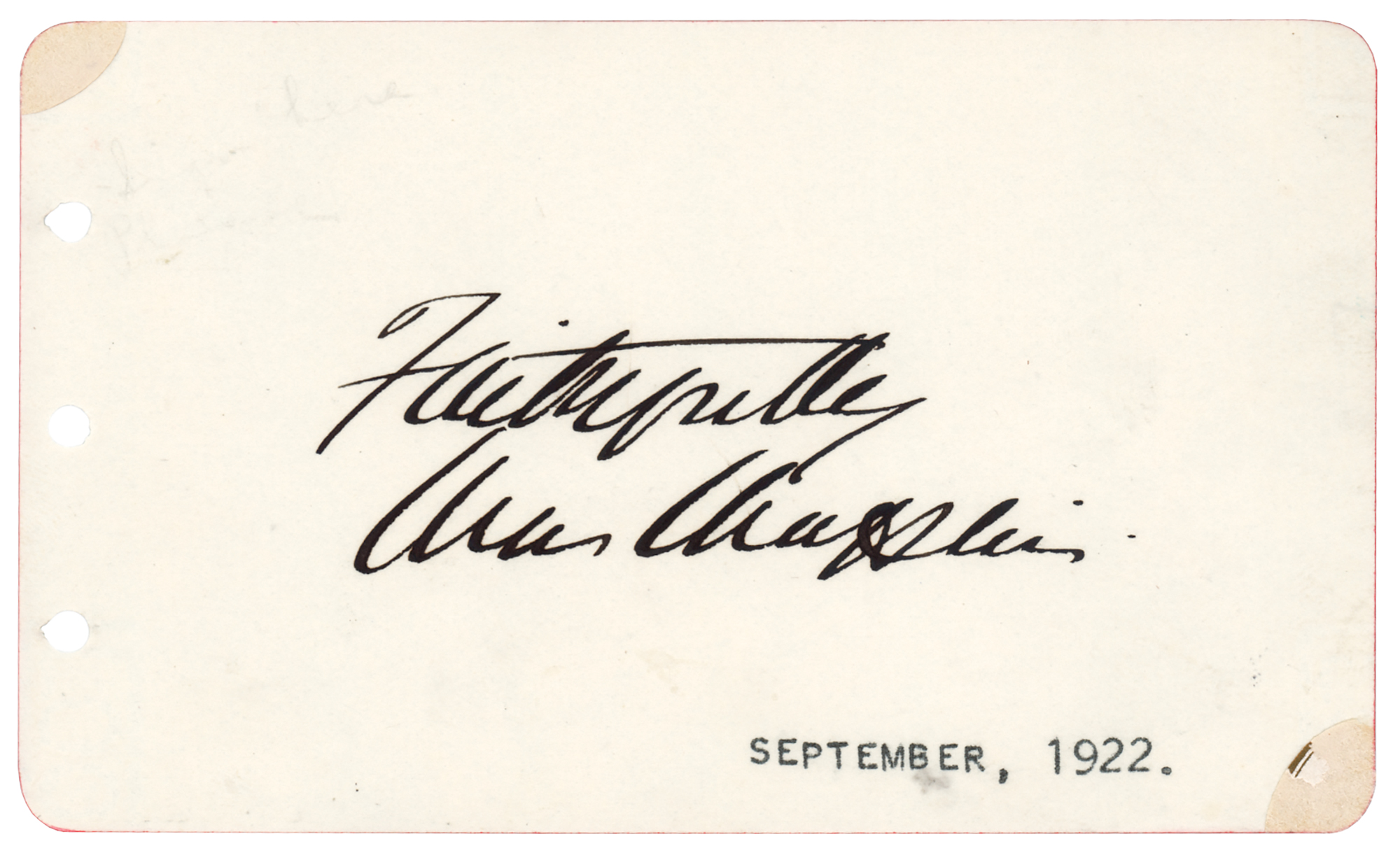 Charlie Chaplin Signature | RR Auction