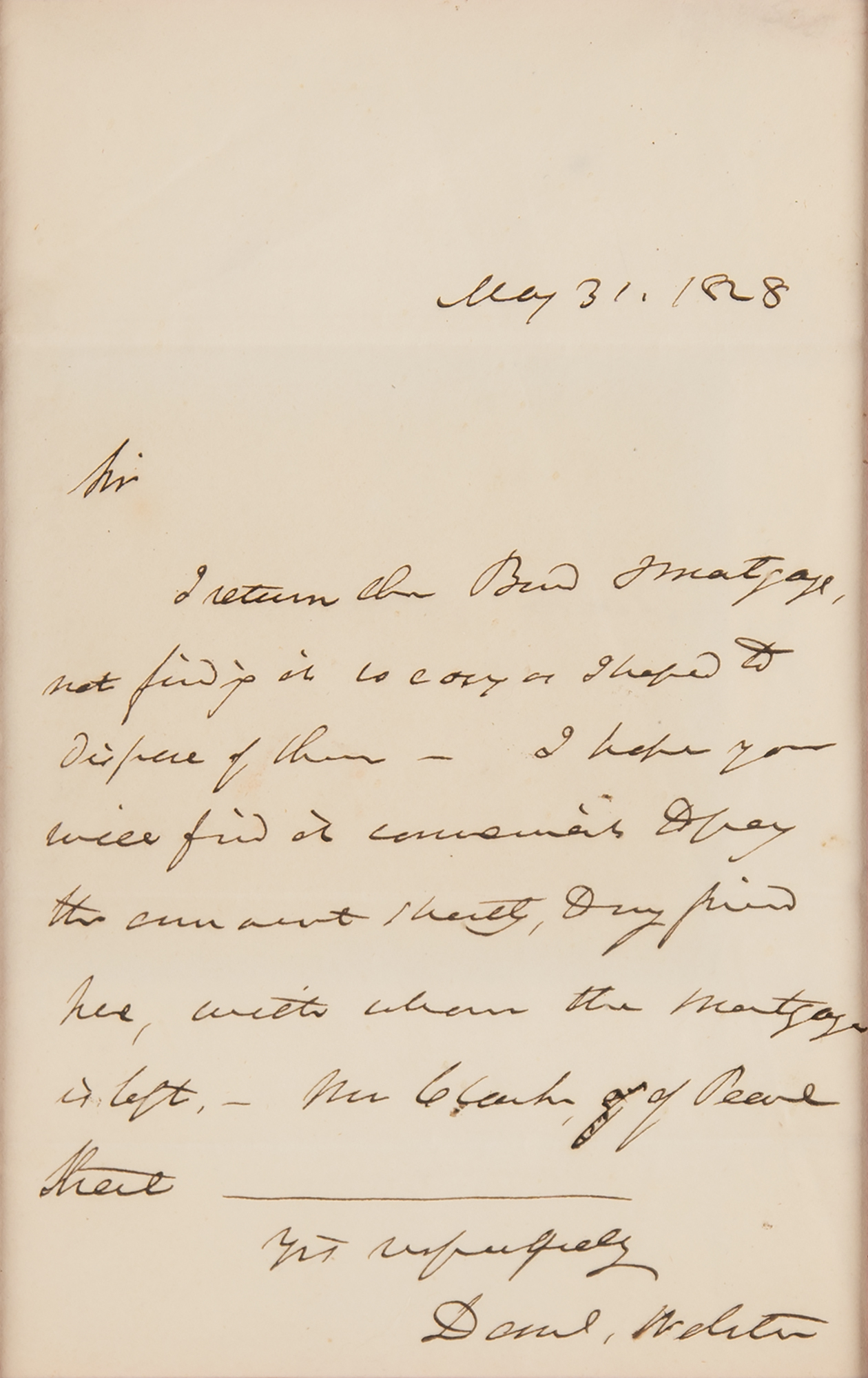 Daniel Webster Autograph Letter Signed to Aaron Burr | RR Auction