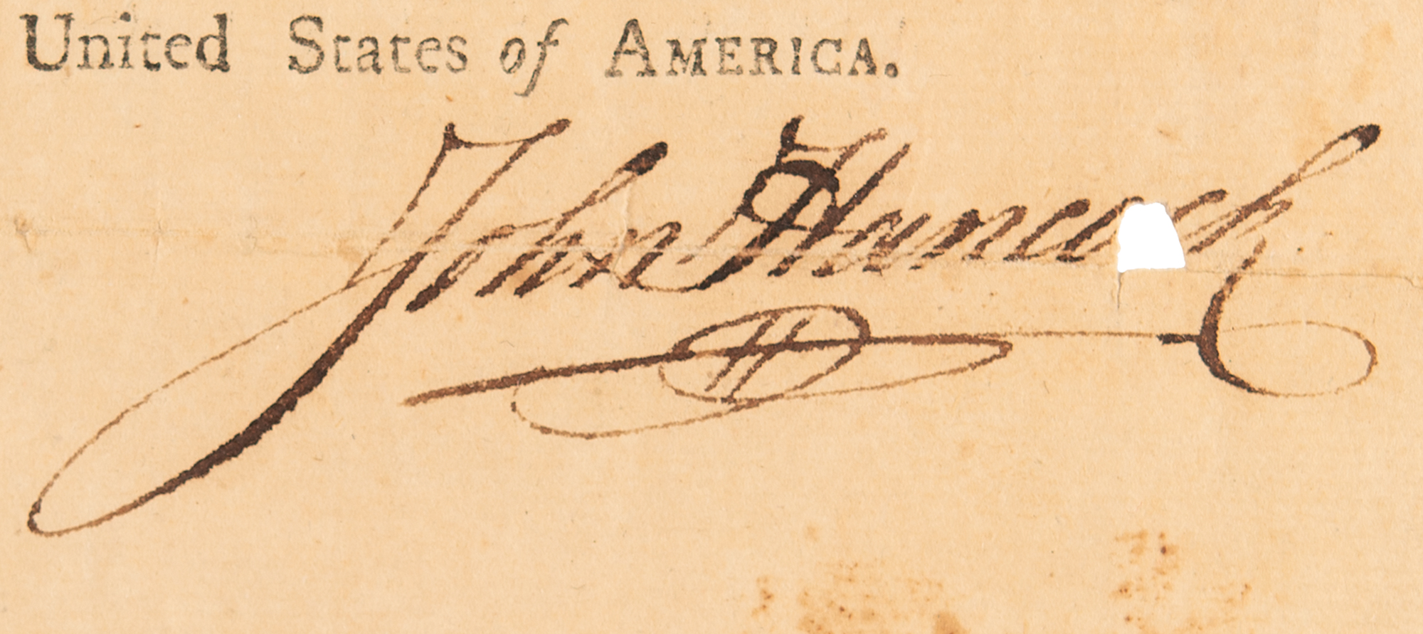 John Hancock War-Dated Signature as Massachusetts Governor (1781) | RR