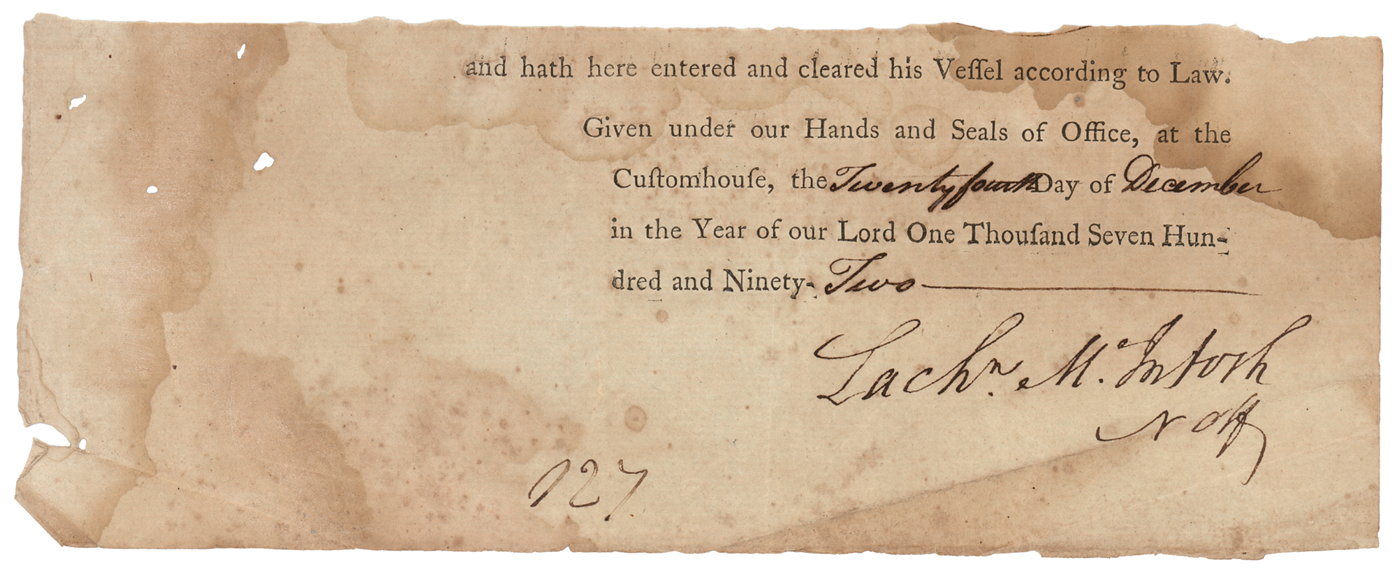 Lachlan McIntosh Signature | RR Auction