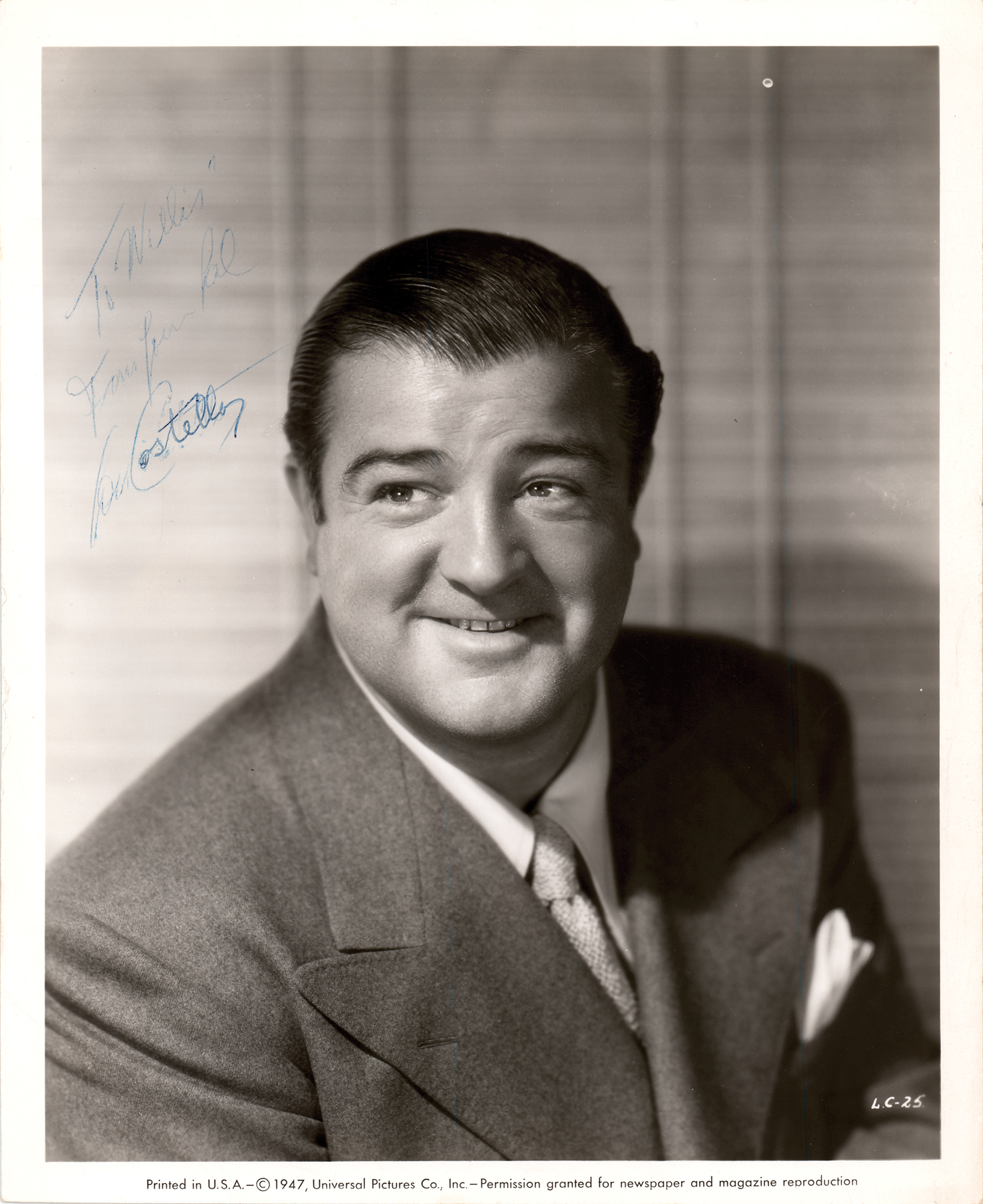 Lou Costello Signed Photograph | RR Auction