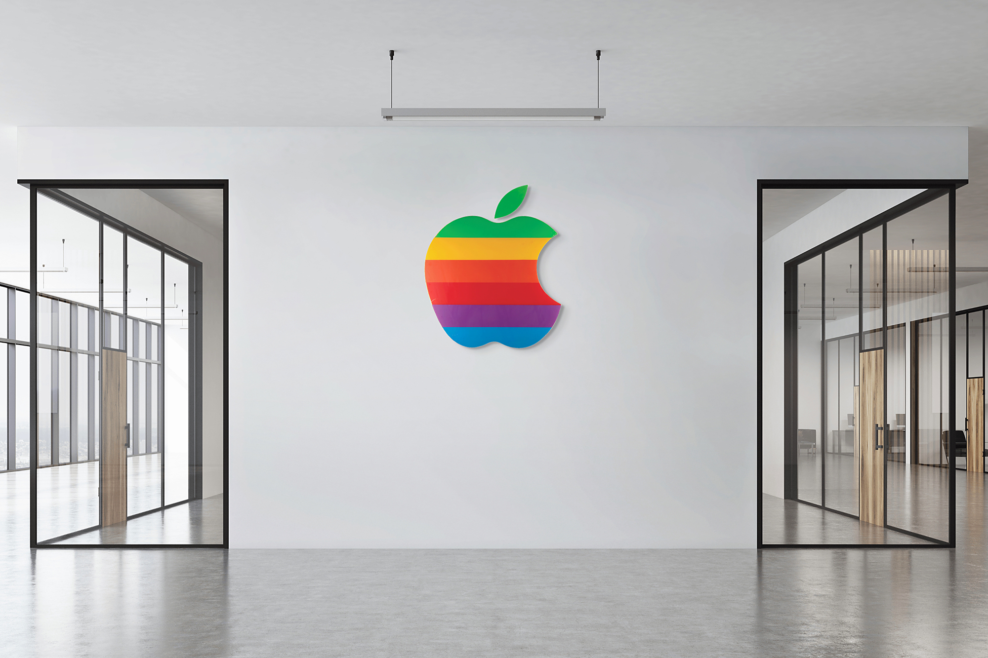Apple Computer 'Rainbow' Logo Wall Display | RR Auction
