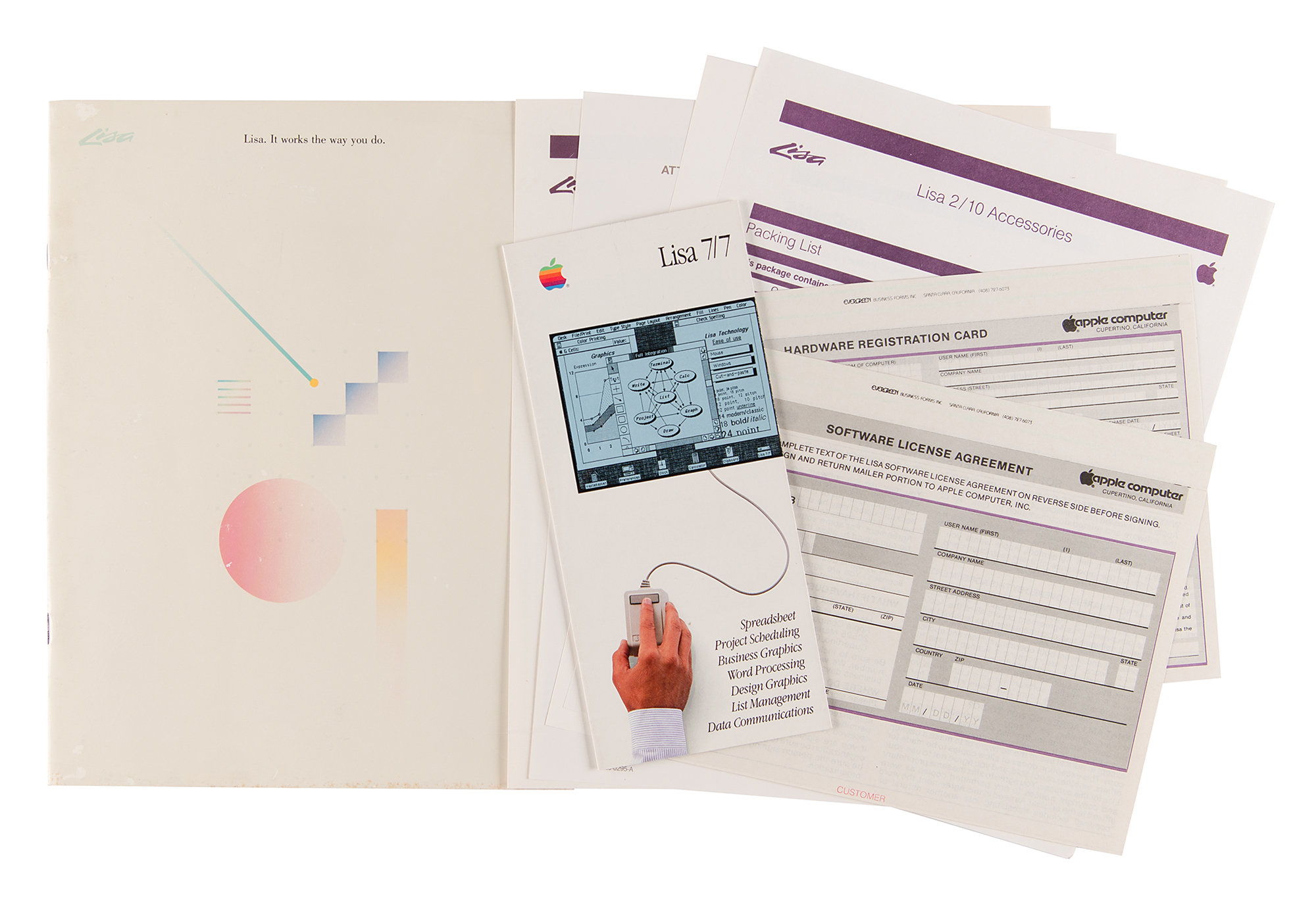 Apple Lisa Manuals for Lisa Write, Calc, Office System, Terminal,