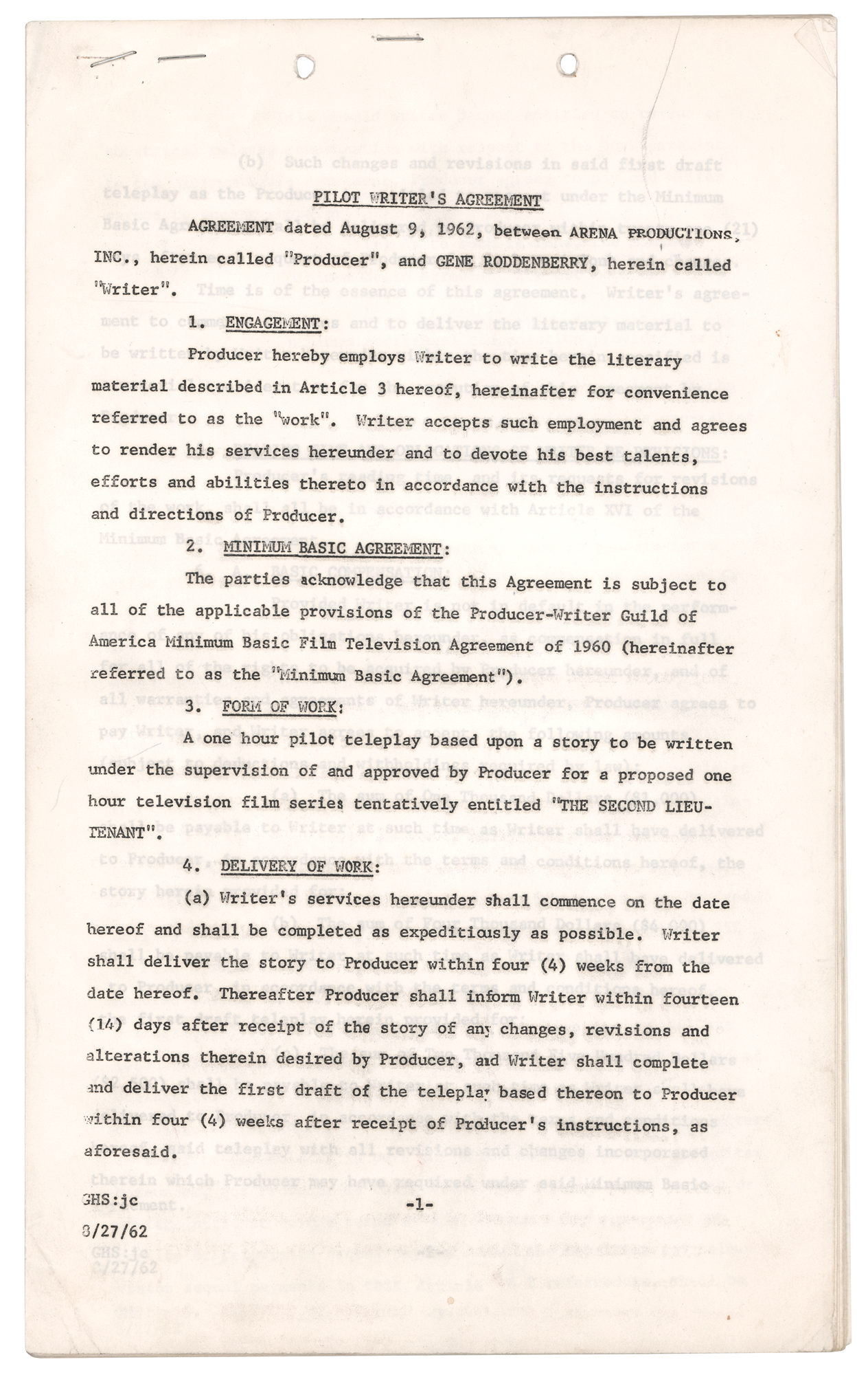 Star Trek: Gene Roddenberry Document Signed | RR Auction