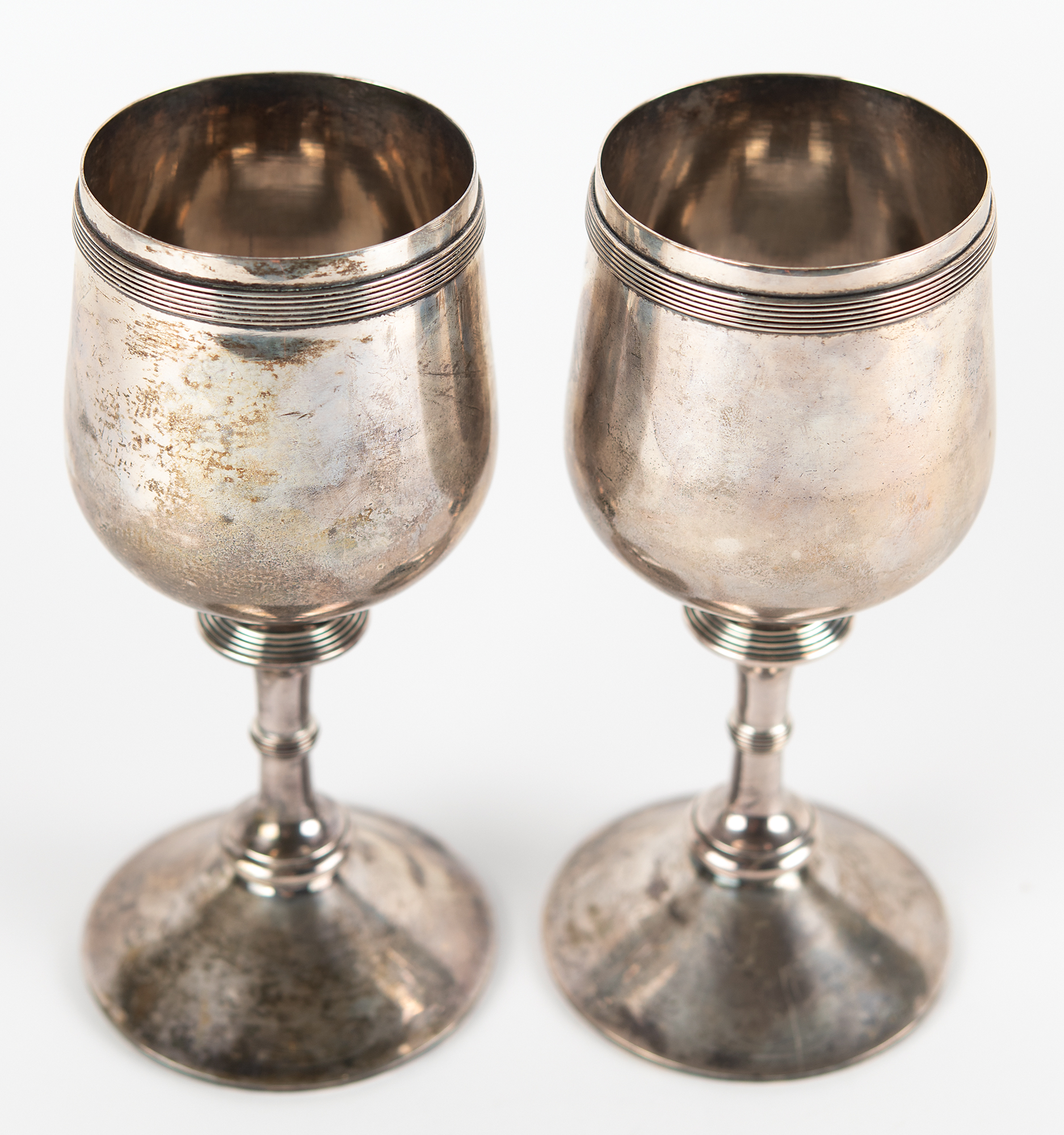 Edwin Booth Family Collection: Two Sterling Silver Chalices, Engraved