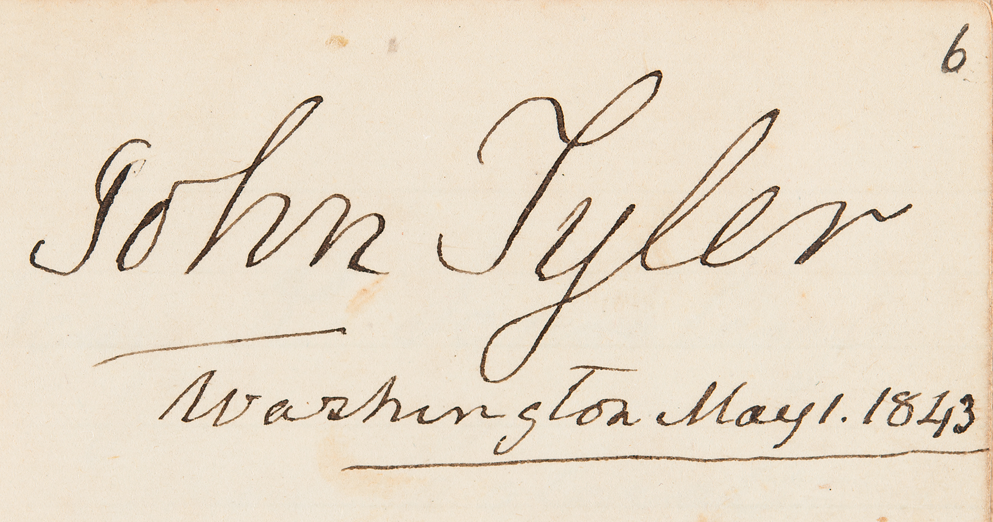 Four Presidents from the 1840s: Multi-Signed Autograph Book with John